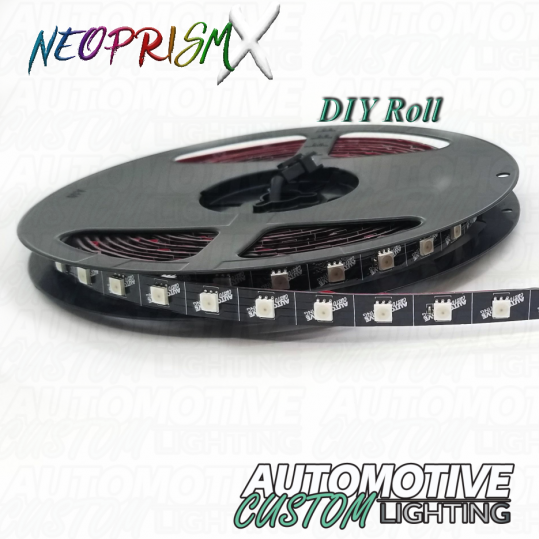 NeoPrismX 12v Custom DIY LED Roll – Black Faced – Wise Detailz ...